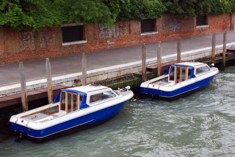 Two boats on channel stock photo. Image of italy, sold - 14615414