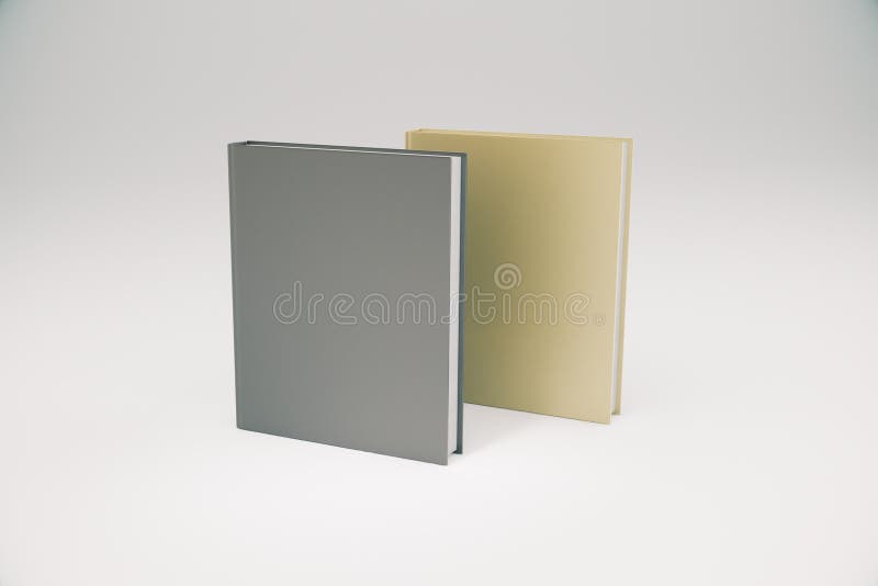 Two Books Different Color with Blank Cover, Mock Up Stock Illustration ...
