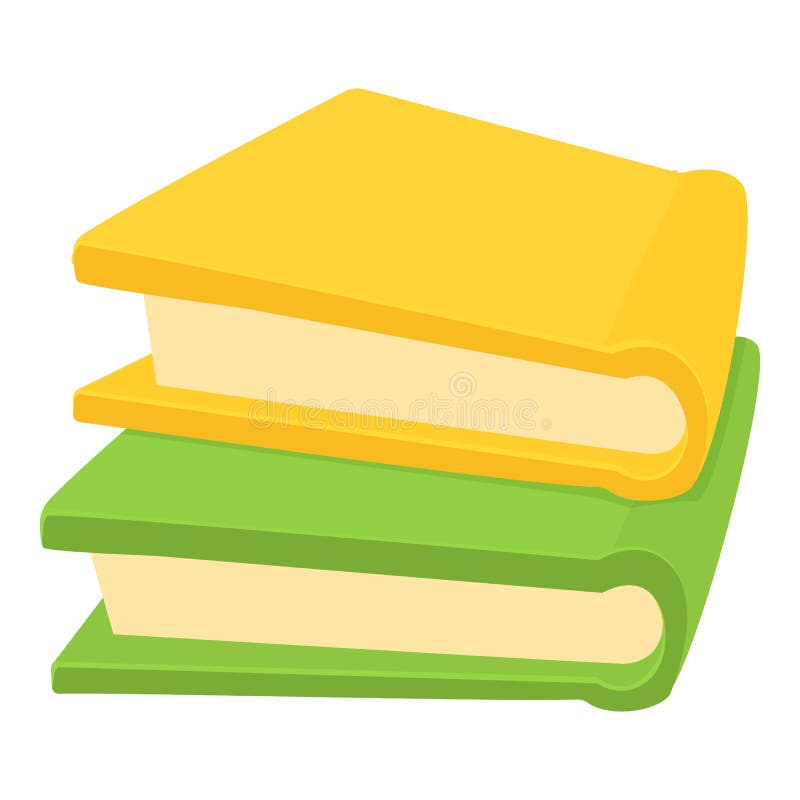 Two Books Icon, Cartoon Style Stock Vector - Illustration of book ...