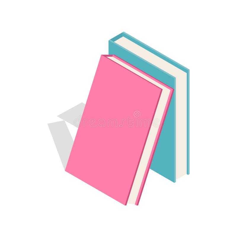 Two Books Icon, Isometric 3d Style Stock Vector - Illustration of blank ...