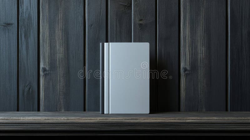 Two Books Mockup on Dark Wooden Shelf Stock Illustration - Illustration ...