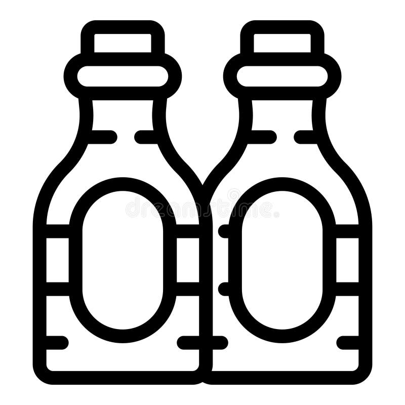 Two Bottles Packaging Mockup are Standing Side by Side with Blank Label ...