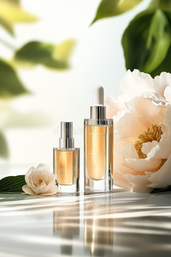 Two Bottles of Perfume are Displayed Next To Each Other Stock Image ...