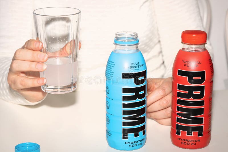 Two Bottles of the Popular Drink Prime Editorial Stock Photo - Image of ...