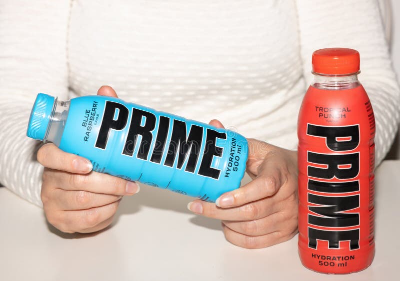 Two Bottles of the Popular Drink Prime Editorial Image - Image of drink ...