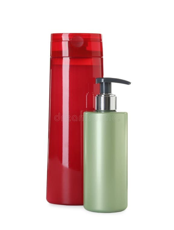 Two Bottles of Shampoo Isolated on White Stock Photo - Image of ...