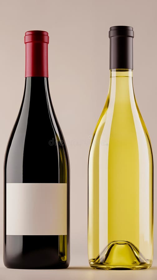 Two Bottles of Wine Sitting Next To Each Other on a Table Stock ...