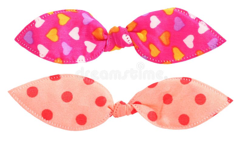 Pink bow ties for girls stock image. Image of white - 224210009