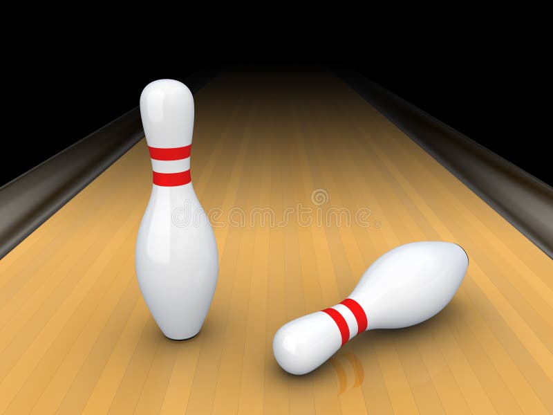 Two bowling pins. stock illustration. Illustration of games - 12750310