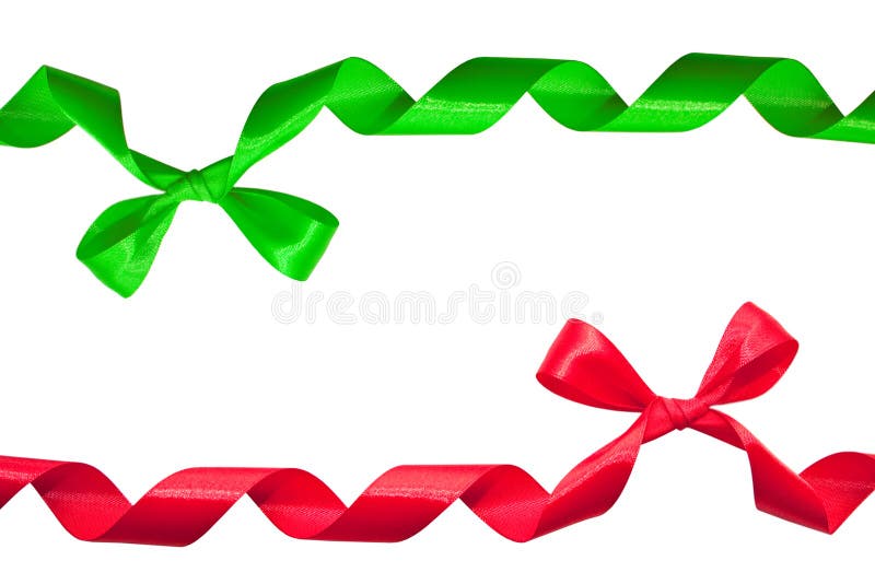 Two Bows Isolated on a White Stock Image - Image of friendship, closeup ...