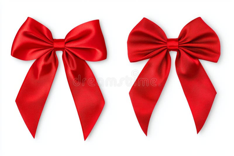 Two Bows of the Same Shape Photographed from Different Angles on a ...