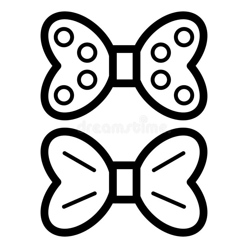 Ribbon Bows Glyph Icon Set, Knot Symbols Collection, Vector Sketches ...