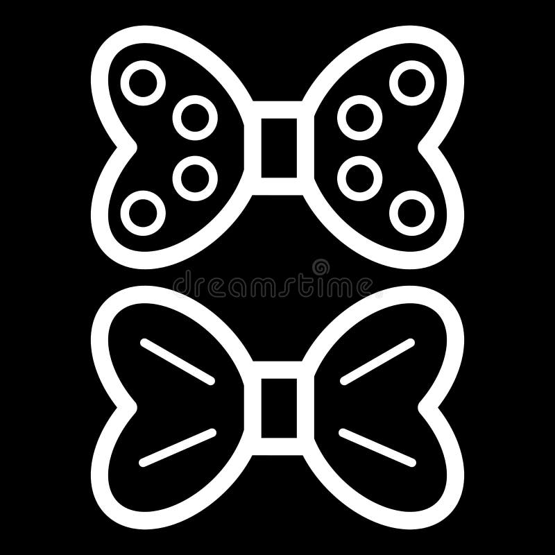 Ribbon Bows Flat Icon Set, Knot Symbols Collection, Vector Sketches ...