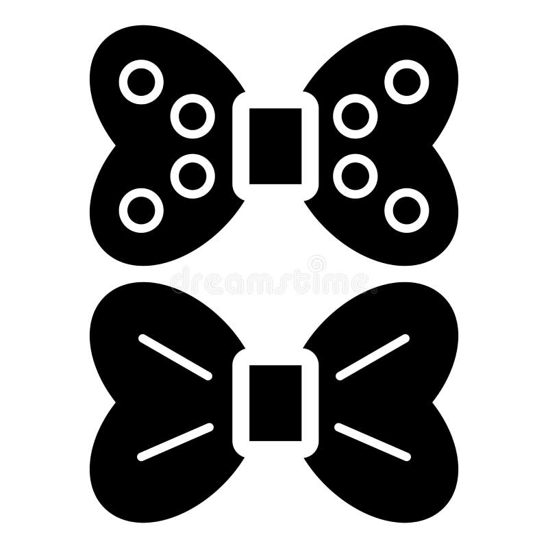 Ribbon Bows Glyph Icon Set, Knot Symbols Collection, Vector Sketches ...