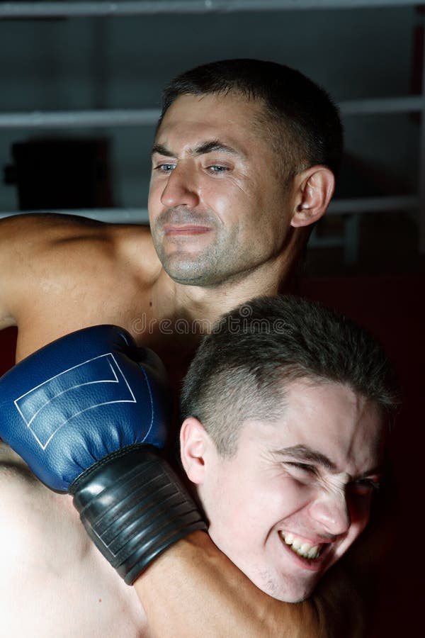 Two boxers on a ring stock image. Image of adult, equipment - 19753329