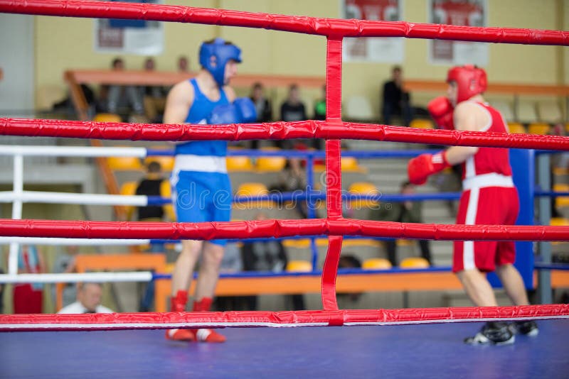 Two boxers on the ring stock image. Image of championship - 61959955