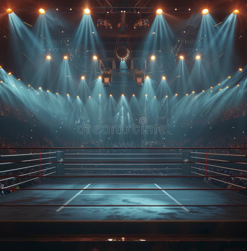 Two Boxers Standing in a Boxing Ring Stock Photo - Image of tournament ...