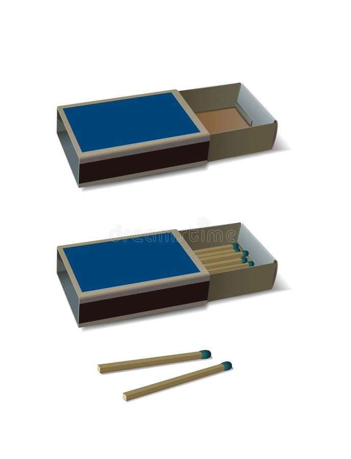 Two boxes of matches stock vector. Illustration of packed - 14311536