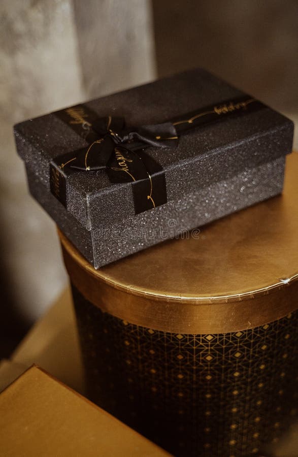 Two Boxes. Rectangular Stands on a Round One Stock Photo - Image of ...