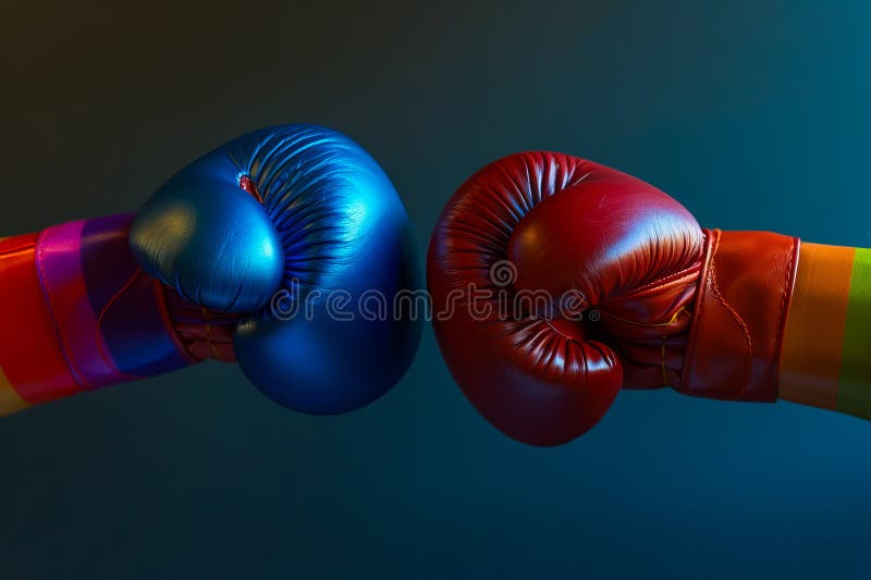 Two Boxing Gloves are Facing Each Other Stock Image - Image of gloves ...