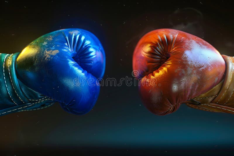 Two Boxing Gloves are Facing Each Other Stock Image - Image of baseball ...
