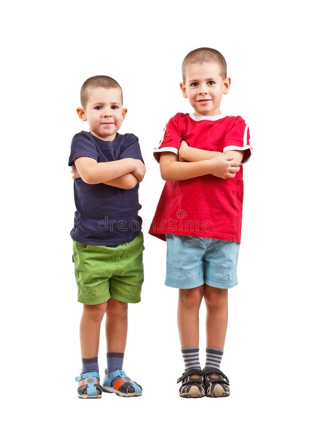 Two boys with arms crossed stock image. Image of childhood - 27138379