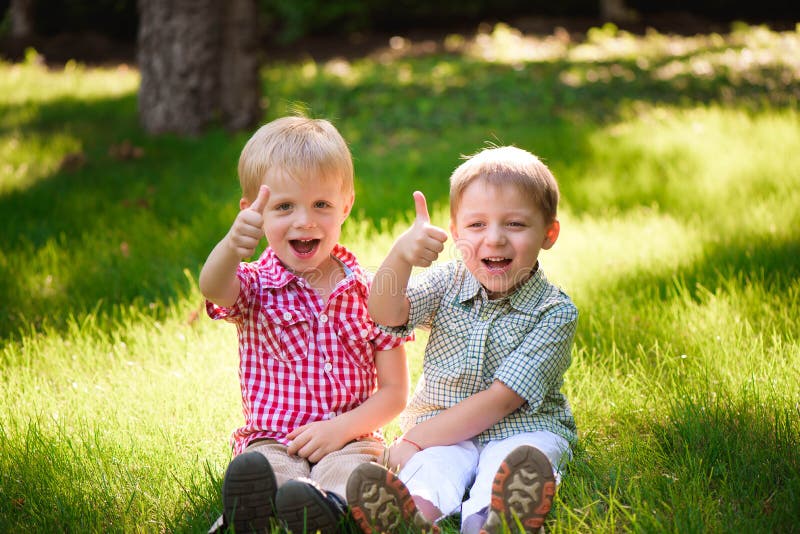 These Two Boys are Best Friends. Friends for Life. Stock Image - Image ...