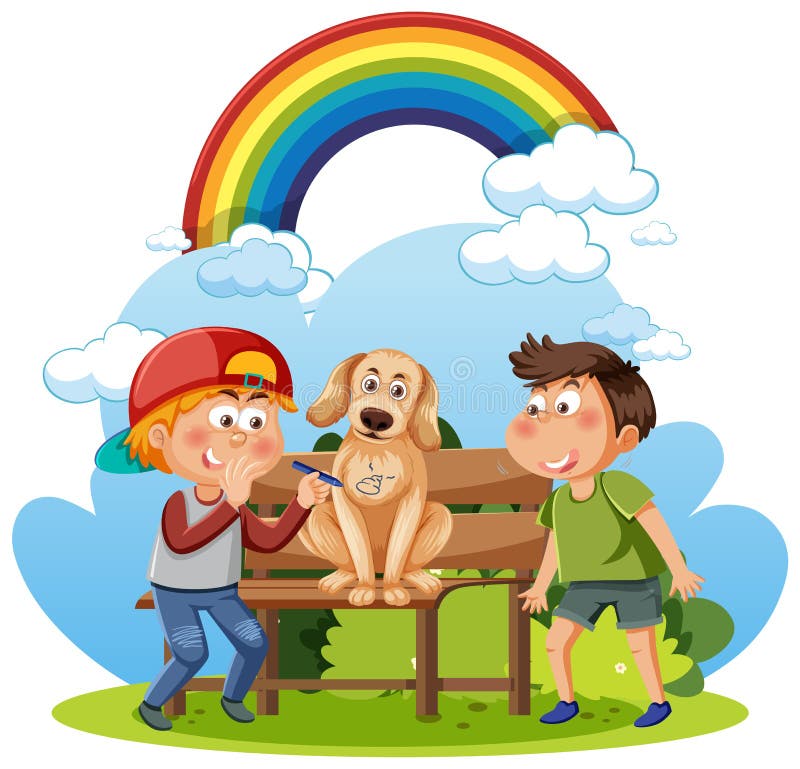 Two Boys Dog Stock Illustrations – 211 Two Boys Dog Stock Illustrations ...