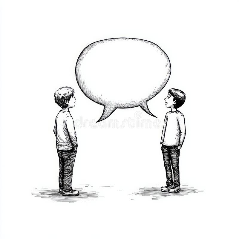 Two Cartoon Boys Talking Stock Illustrations – 223 Two Cartoon Boys ...