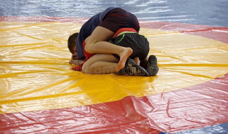 Two boys fighting editorial photo. Image of martial - 111099696