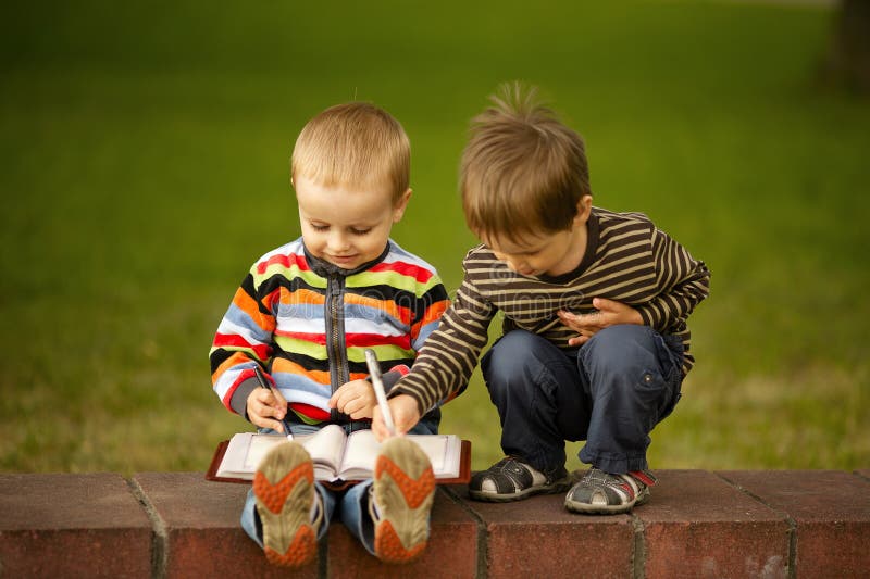Kids Playing Football in School Yard Stock Photo - Image of kids, foot ...