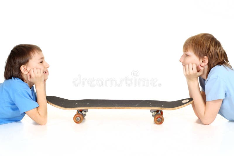 Two Boys Look at Each Other Stock Image - Image of ride, beautiful ...