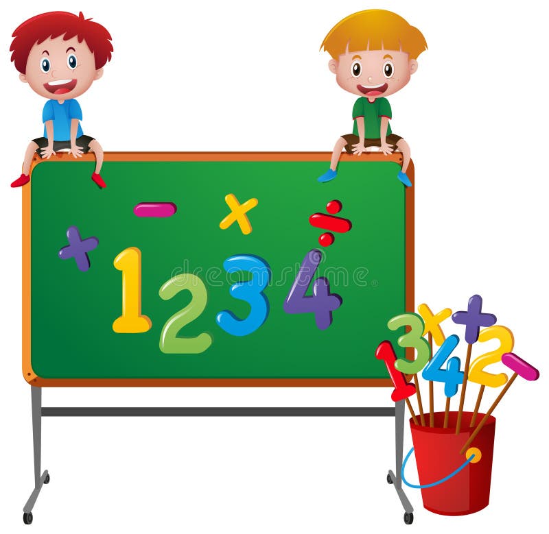 Numbers on Board and Many Insects Stock Vector - Illustration of ...