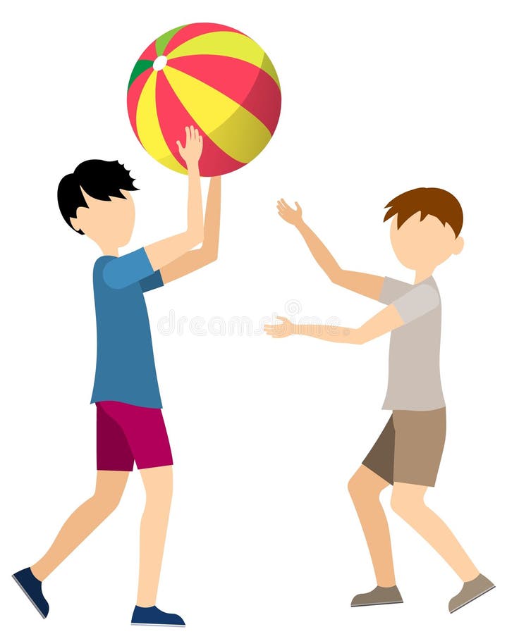 Two Boys Playing Ball Stock Illustrations – 245 Two Boys Playing Ball ...