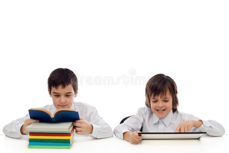 Two boys reading stock image. Image of learning, read - 29209335