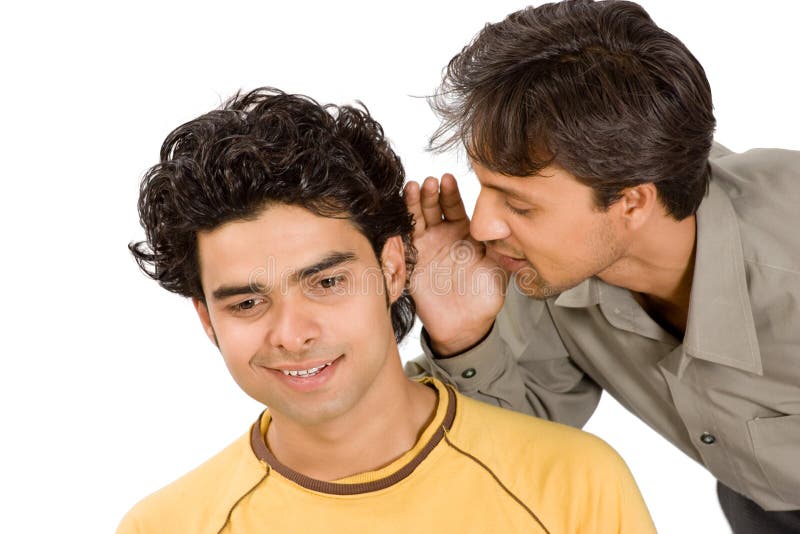 Two Boys Sharing Funny Secrets Stock Image - Image of information ...