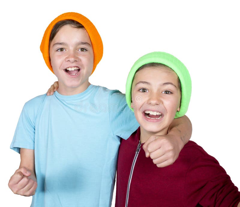 Two boys smiling stock photo. Image of isolated, happy - 45832804