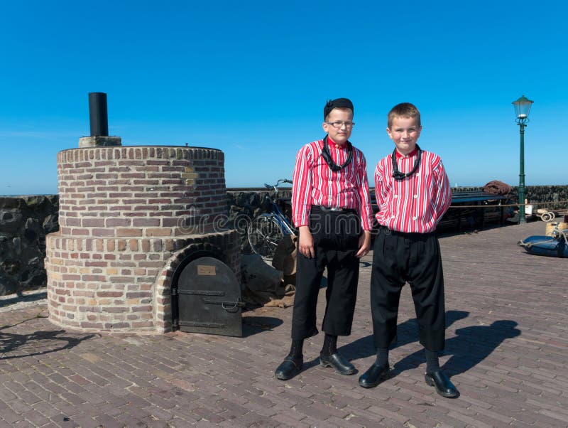 Two Boys in Traditional Costumes Editorial Image - Image of textile ...
