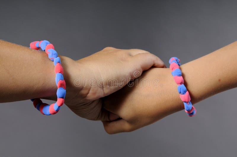 Girl holding bracelet stock image. Image of dreaming - 17878609