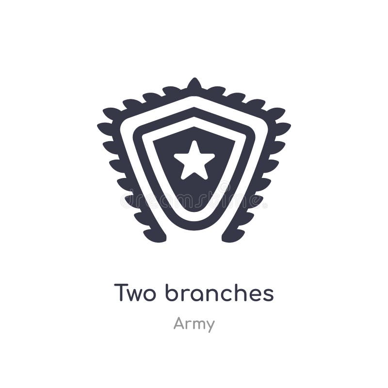 Two Branches Icon. Isolated Two Branches Icon Vector Illustration from ...