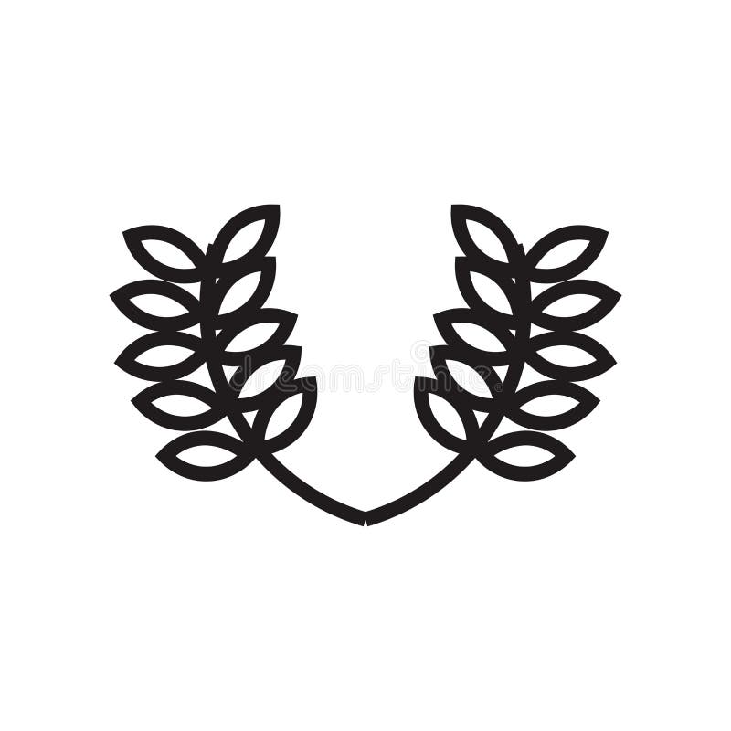 Two Branches Symbol of Frame Icon Vector Sign and Symbol Isolated on ...