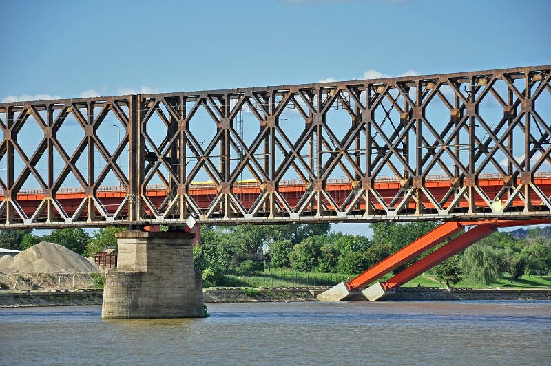 Two bridges stock image. Image of boats, connection, bridges - 47514279