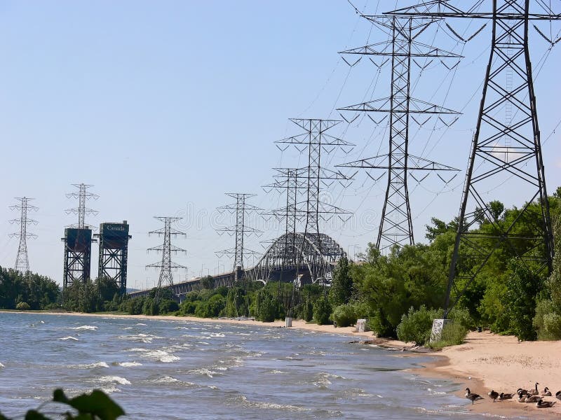 Two Bridges and Hydro Tower Stock Photo - Image of sand, outdoor: 2698460