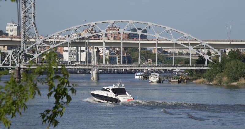 Two Bridges on the River Don Stock Photo - Image of concrete, mode ...