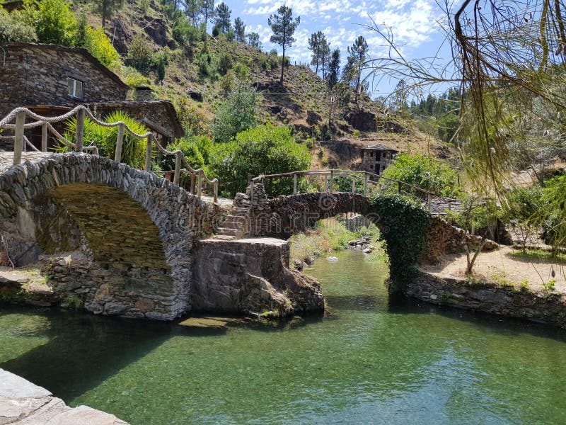 Two bridges stock image. Image of peaceful, moor, arch - 103950933