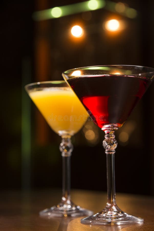 Two bright cocktails stock photo. Image of vertical, cocktail - 37678492