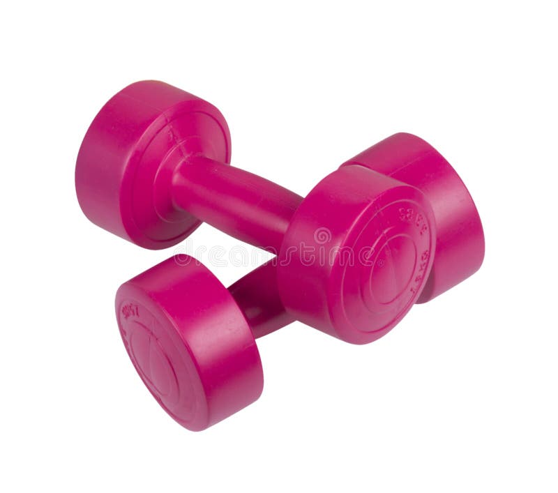 Two Bright Colored Athletic Rubber Dumbbells Stock Image - Image of ...