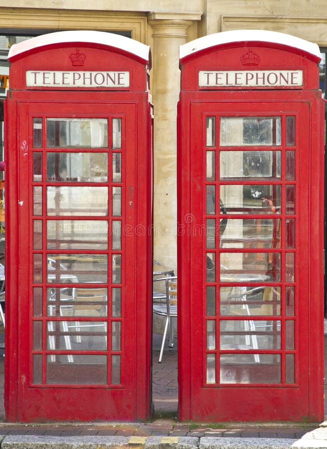 Two British Red Telephone Boxes Stock Image - Image of public, british ...