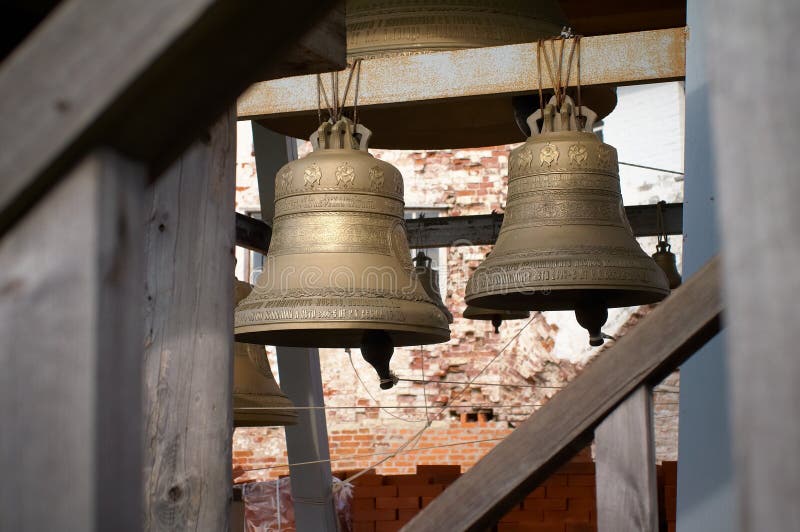 Two bronze bells stock image. Image of rings, ringing - 14958427