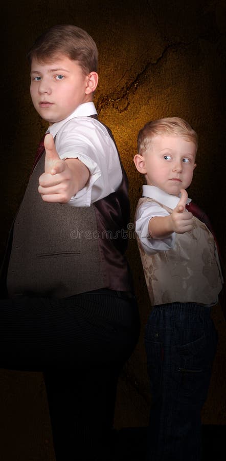 Two Brother Like Detective Partners Stock Image - Image of confident ...